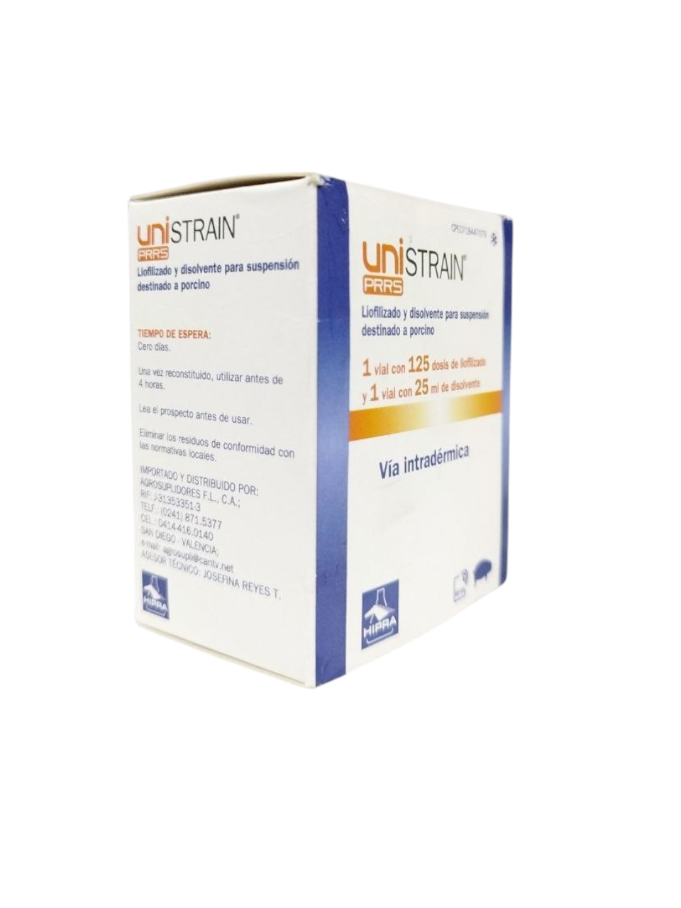 Unistrain-PRRS ID® (50 dosis / 125 dosis). Hipra – Agrosuplidores FL